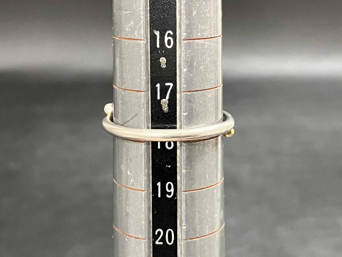 Yahoo!オークション - 【鑑別書付き】【仕上げ済み】Pt950 K18 約18号 ...