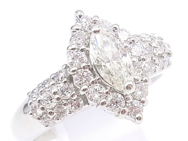 Yahoo!オークション - g20474 Pt900 D0.425(L/SI-2)/0.73ct リング USE...