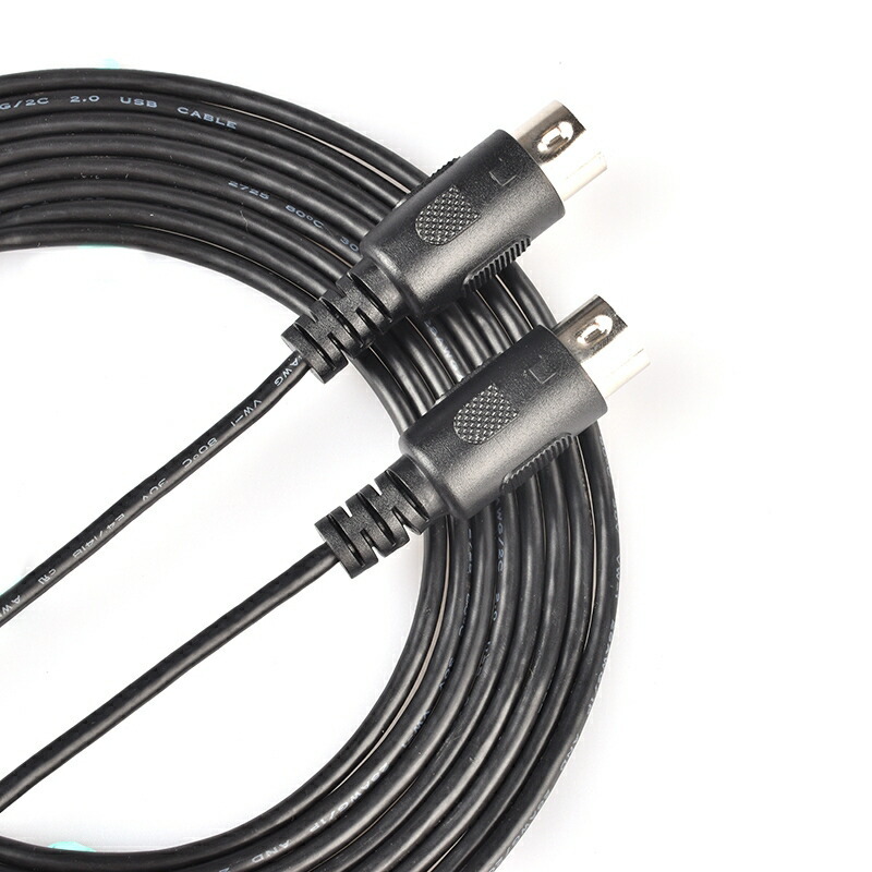 Yahoo!オークション - 【2m】MIDIケーブル 丸形5ピン DIN端子 オス-オ...