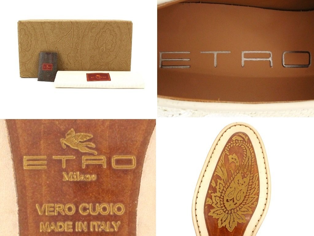 Yahoo!オークション - 18万新品 41=26cm【ETRO】エトロ ラフィア エン...