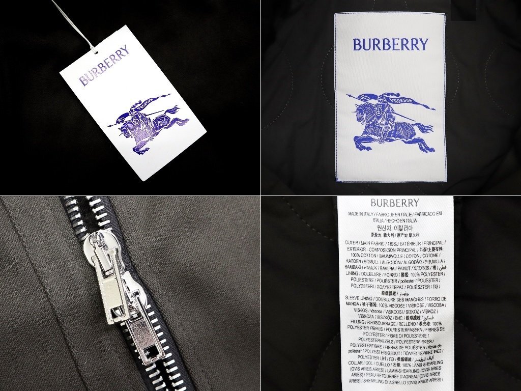 Yahoo!オークション - 50万新品 L BURBERRYバーバリー ジップ付きムー...