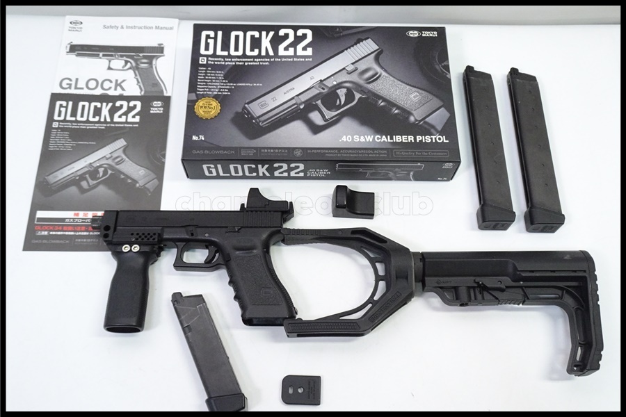 東京 東京マルイ G22 グロック22 ガスブローバック 外装カスタム 予備マガジン等付属(ガスガン)｜売買されたオークション情報、yahooの商品情報をアーカイブ公開 - オークファン ...