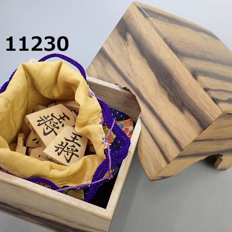 Yahoo!オークション - FK-11230 一平作 黄楊 将棋駒 巻菱湖 彫埋駒 黒...