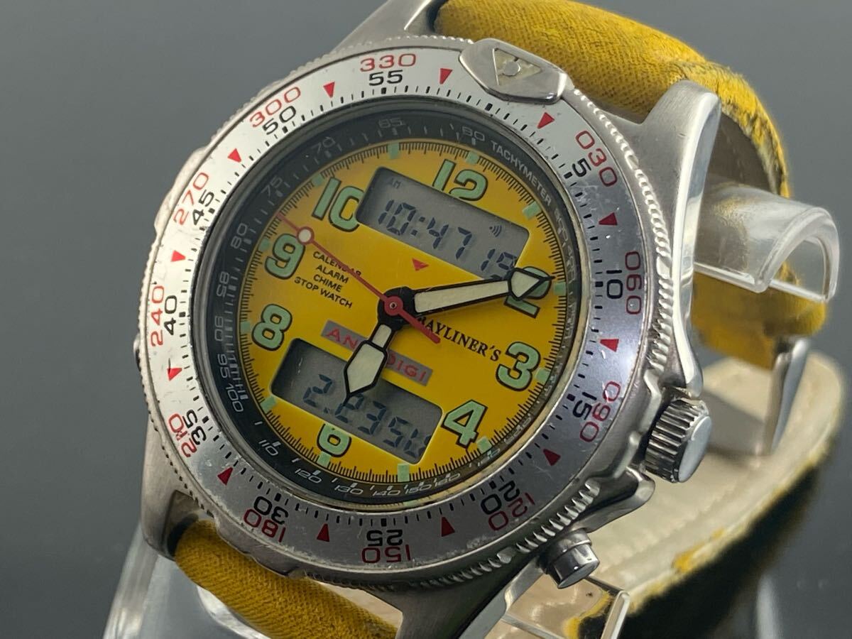 Yahoo!オークション - [A1482]1円～ メンズ腕時計 アナデジ BAYLINER'S...