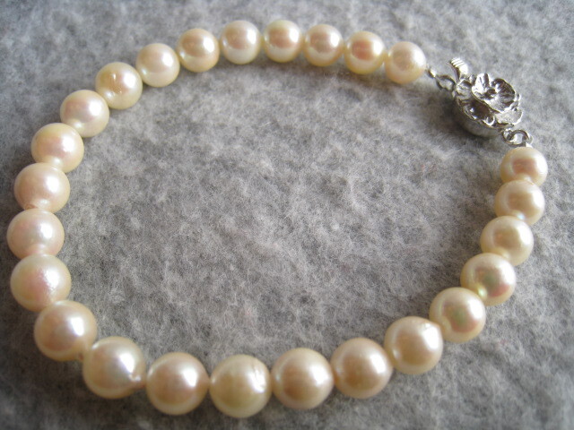 Yahoo!オークション - [SAMU]綺麗 天然あこや真珠6.3mm~6.8mm 長さ18.5...