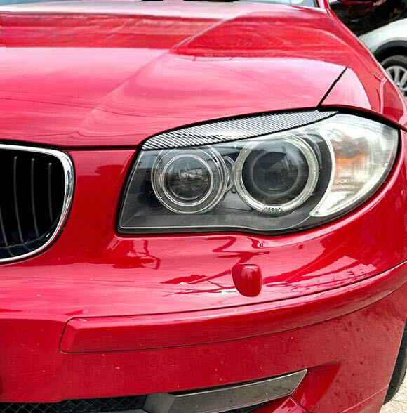 スポーティ全開 BMW カーボン ルック アイライン ヘッド ガーニッシュ E87 E82 E88 116i 118i 120i 130i 135i 1シリーズ Mスポーツ(フロント)｜売買さ ...