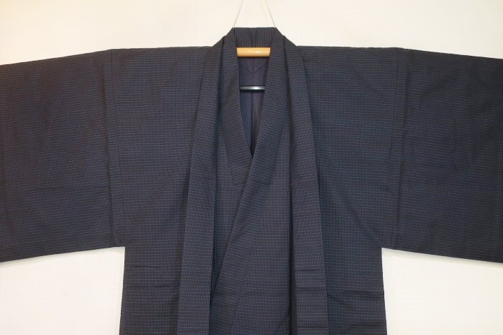 Yahoo!オークション - 壱木0814 本絹泥藍大島紬男着物羽織 裄78丈155К...
