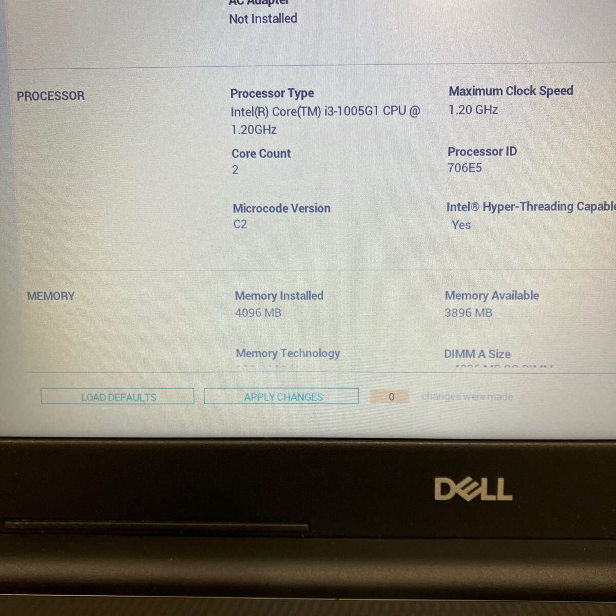 Yahoo!オークション - L191 DELL Inspiron 3593 P75F Core i3 1005G1 ...