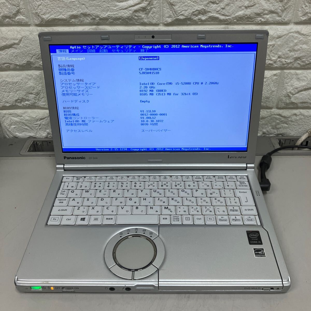 Yahoo!オークション - M196 Panasonic Letsnote CF-SX4 Core i5 5200U ...
