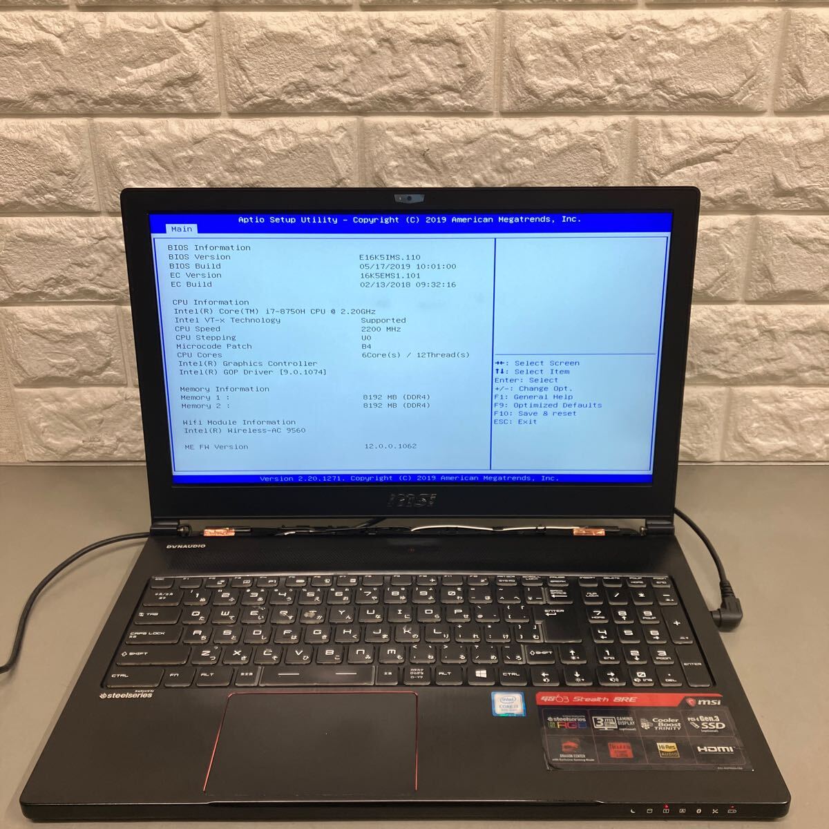 Yahoo!オークション - P127 msi MS-16K5 Core i7 8750H メモリ 16GB ジ...