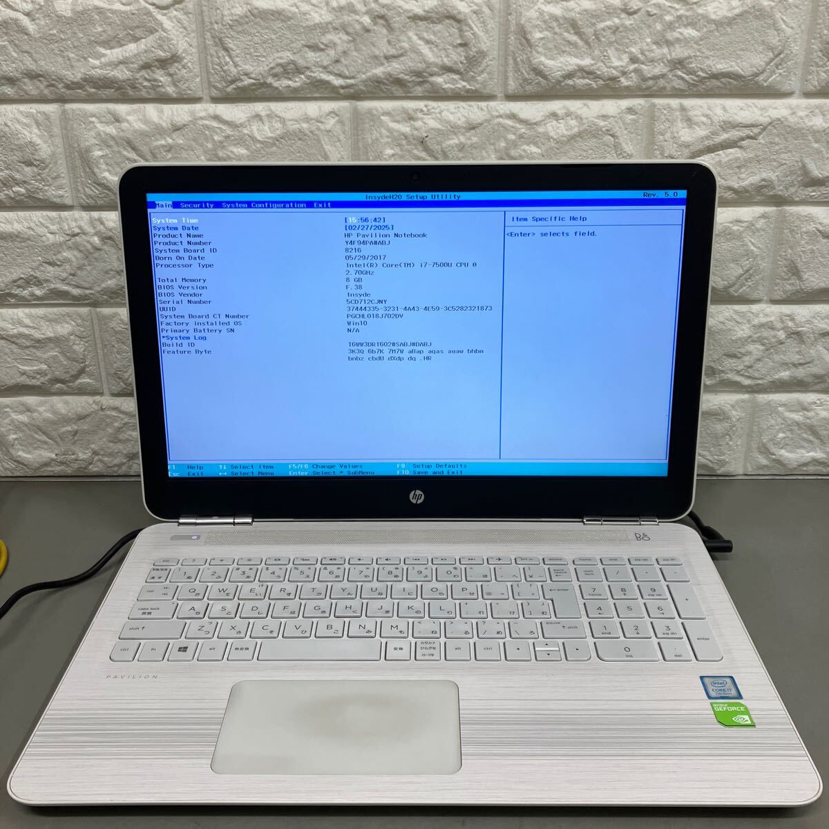 Yahoo!オークション - P141 HP Pavilion TPN-Q172 Core i5 7500U メモ...