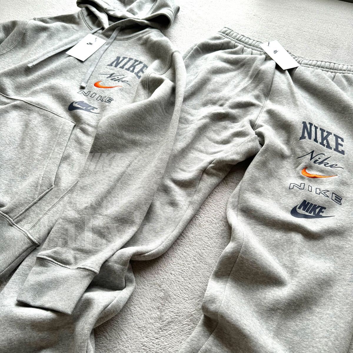 新品 NIKE上下セットアップ XL グレーオレンジ ナイキ 送料無料 新品 NIKE上下セットアップ XL グレーオレンジ ナイキ 送料無料