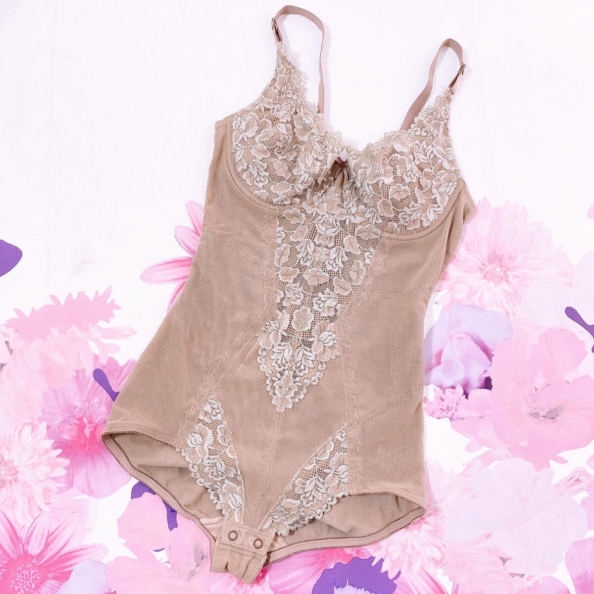 349 高級品 ハイレグ ボディスーツ B80L ワイヤーブラ ポリエステル生地 クロッチ 股部 開閉グリッパー止 整理品(中古)のオークション落札情報