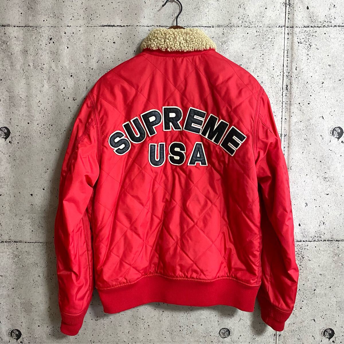 本物 Supreme シュプリーム Quilted Nylon Tanker Jacket 中綿 本物 Supreme シュプリーム Quilted Nylon Tanker Jacket 中綿