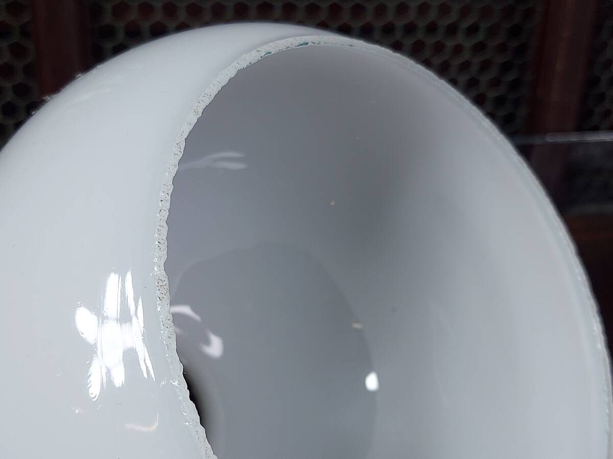 Yahoo!オークション - K08-0218 昭和レトロ 電気笠 ランプシェード 乳...