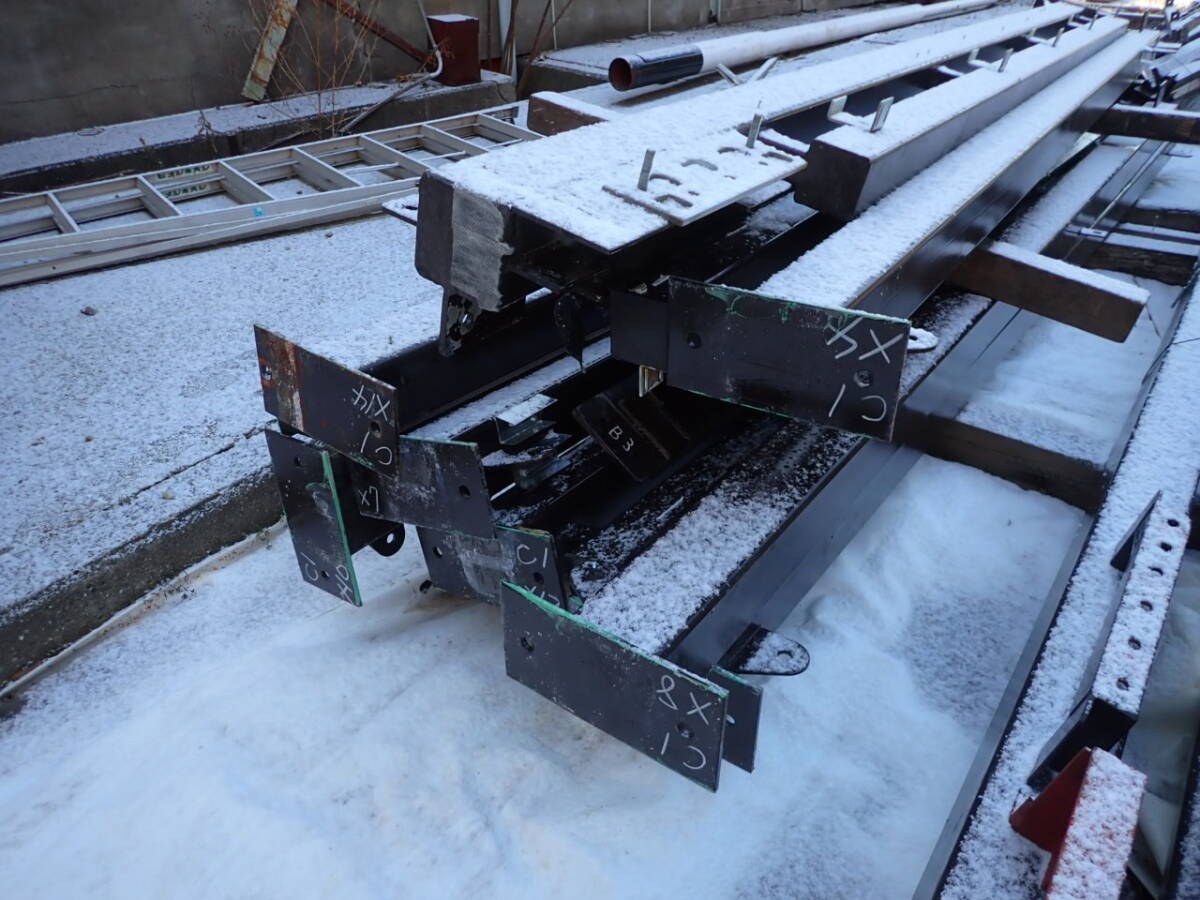 Yahoo!オークション - 020699 大型鉄骨倉庫骨組み建物内部枠組みセット...