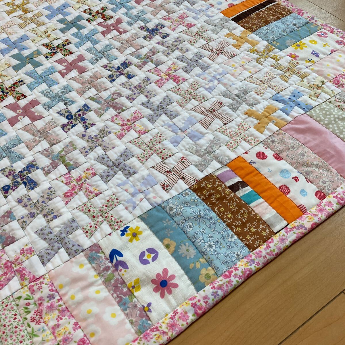 Yahoo!オークション - ハンドメイド パッチワークキルト 風車 108x 93...