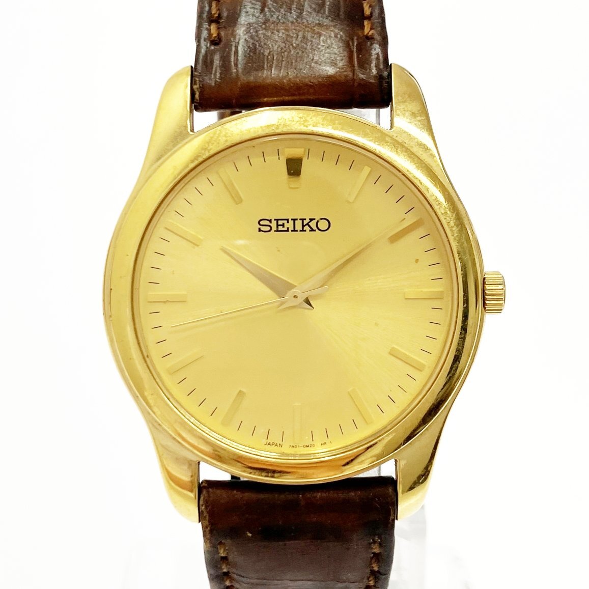 1円スタート SEIKO セイコー 7N01-0DE0 GP×SS ゴールド文字盤 クオーツ メンズ腕時計 383578(その他)｜売買されたオークション情報、yahooの商品情報をアーカイブ ...