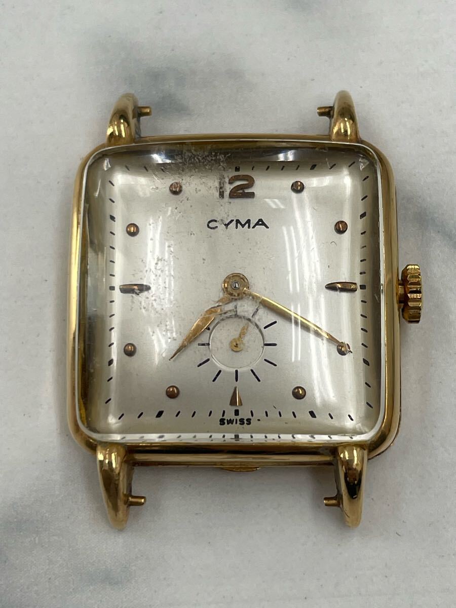 9.稼働品・CYMA シーマ 金無垢 K18/750 刻印 手巻き メンズ 9.稼働品・CYMA シーマ 金無垢 K18/750 刻印 手巻き メンズ