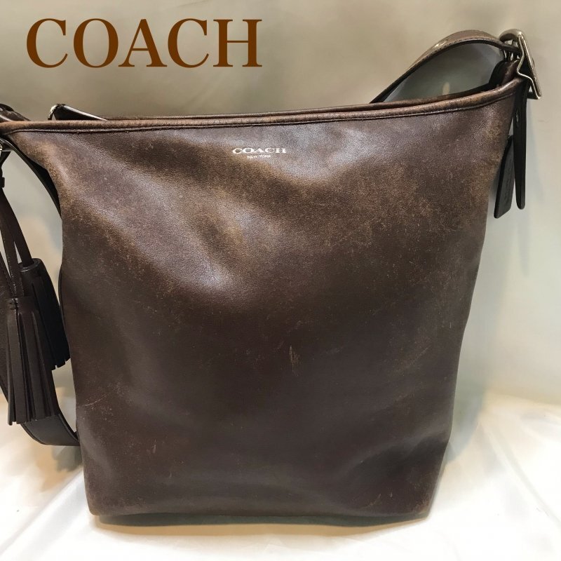 Yahoo!オークション - COACH 19889 ショルダーバッグ レザー...