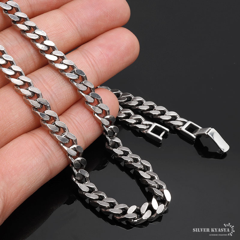 Yahoo!オークション - シルバー925 喜平チェーン ネックレス 幅6mm 50c...