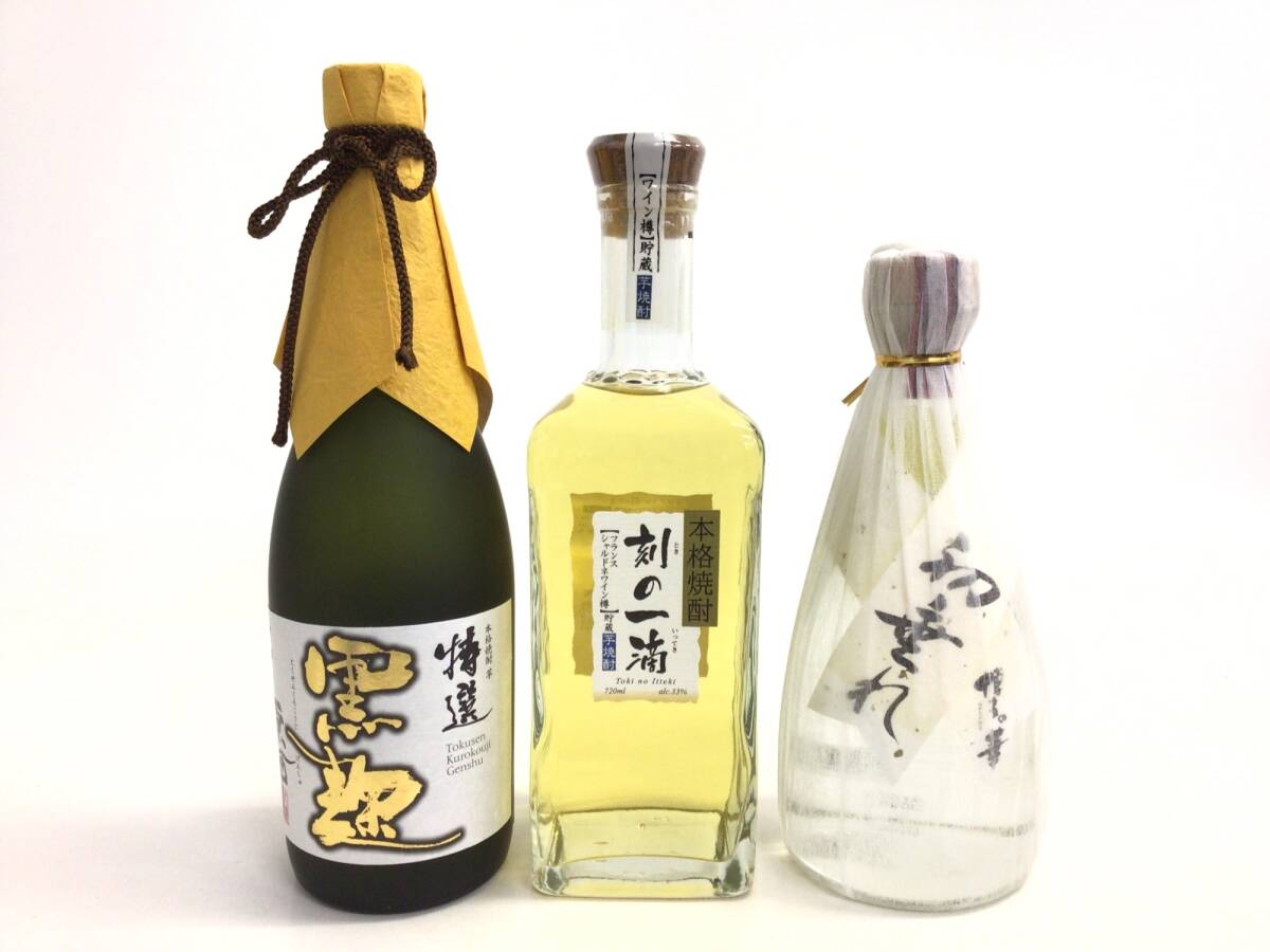 Yahoo!オークション - 芋 麦 焼酎 飲み比べ 3本セット 500/720ml 33/37...