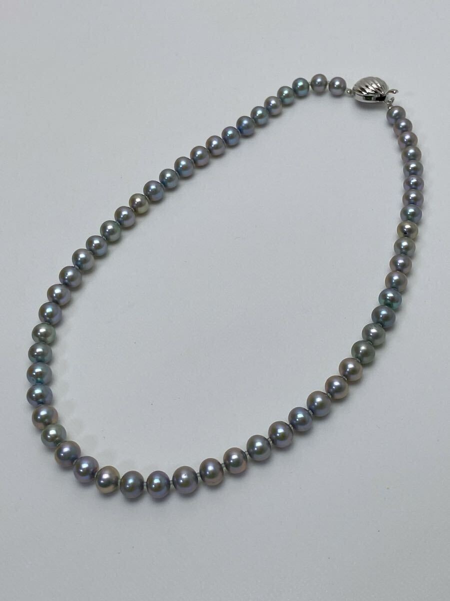 Yahoo!オークション - G012 希少色 シルバーグレー アコヤ真珠 パール ...
