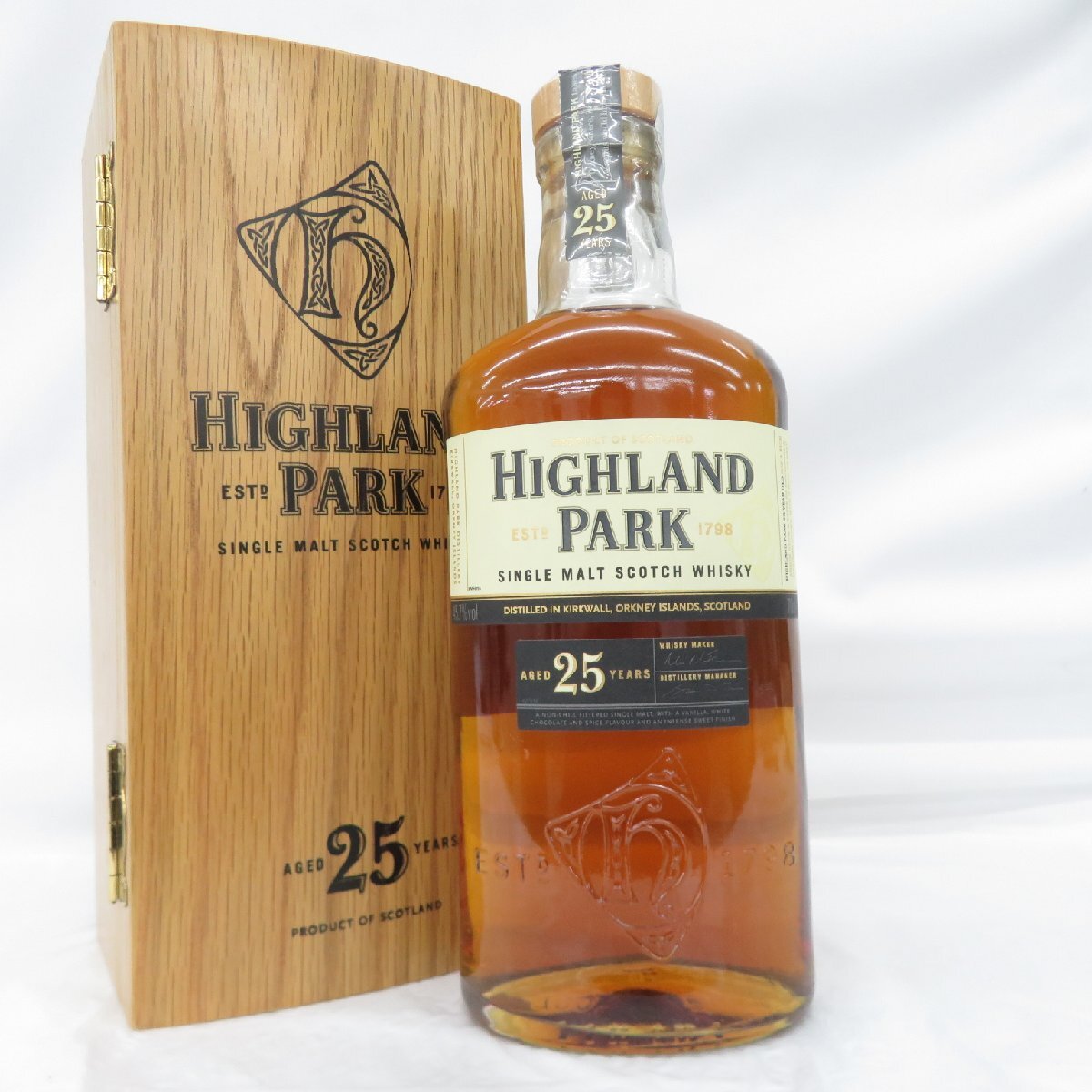 未開栓 HIGHLAND PARK ハイランドパーク 25年 シングルモルト ウイスキー 700ml 45.7% 木箱付 11782061 0213(スコッチ)｜売買されたオークション情報 ...