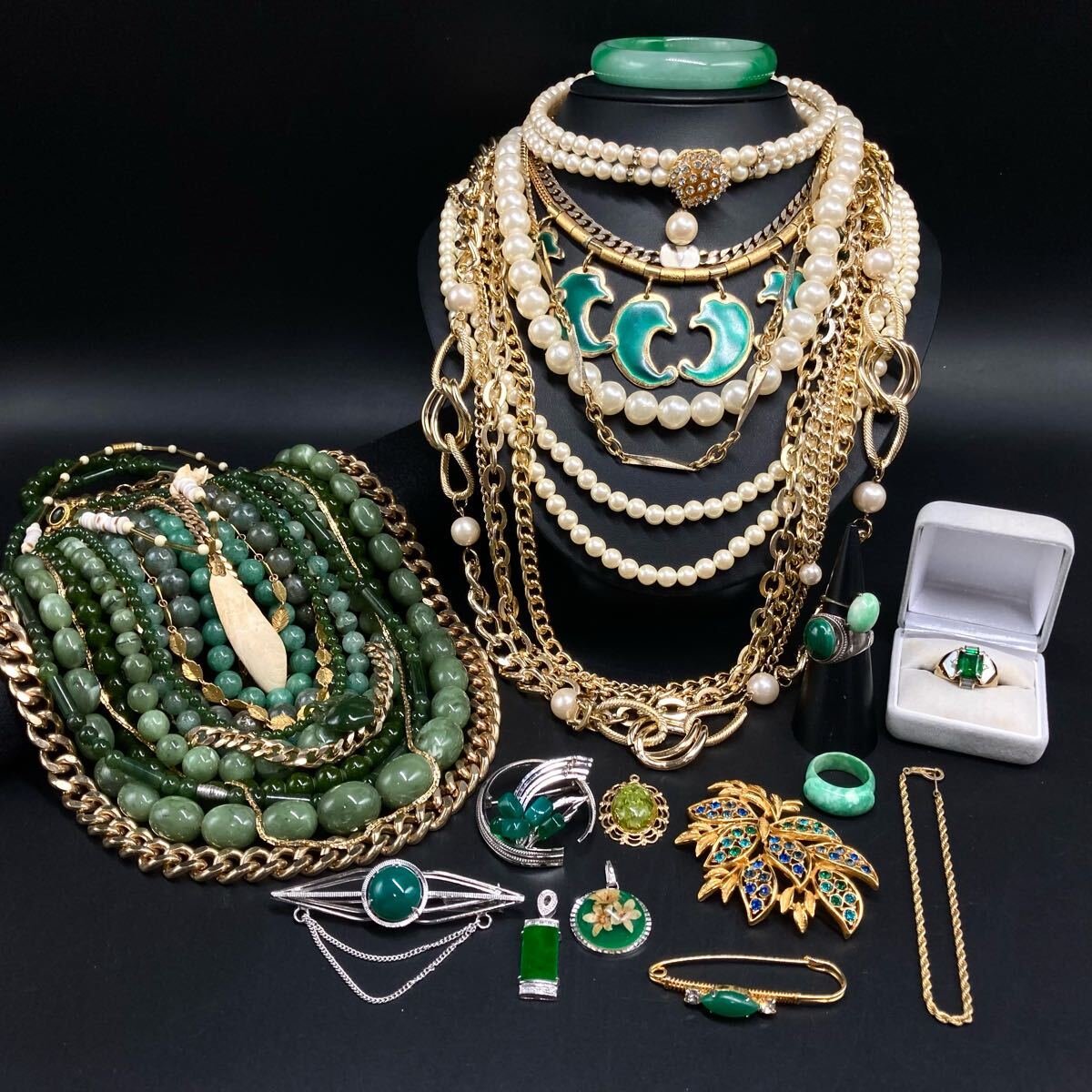 Yahoo!オークション - 1円スタート 大量/K18/ダイヤ入り アクセサリー...