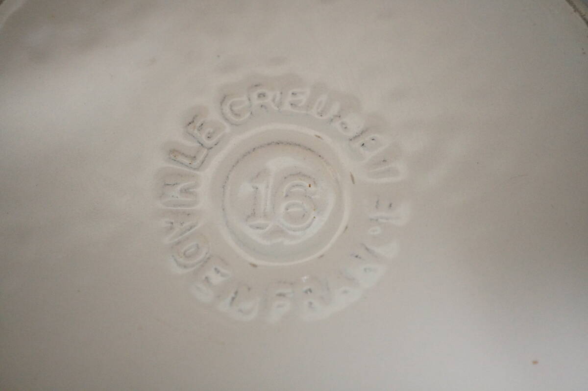 Yahoo!オークション - 【AA1】 ルクルーゼ 16cm両手鍋 ホワイト+レン...