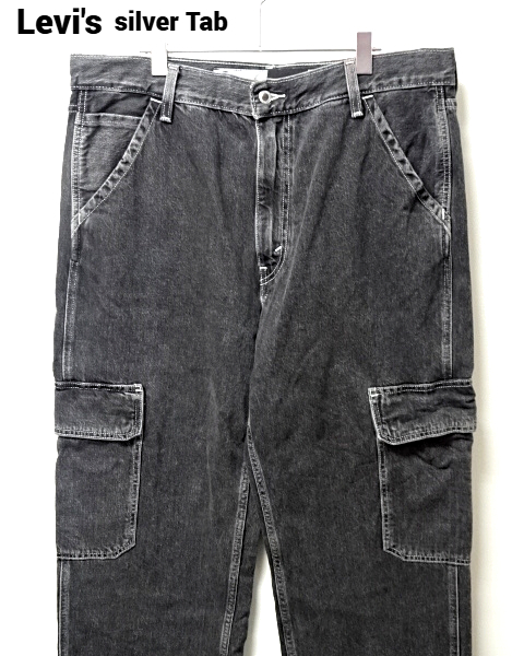 W36【Levi's silver Tab LOOSE CARGO Denim Pants CA00342 W36【Levi's silver Tab LOOSE CARGO Denim Pants CA00342