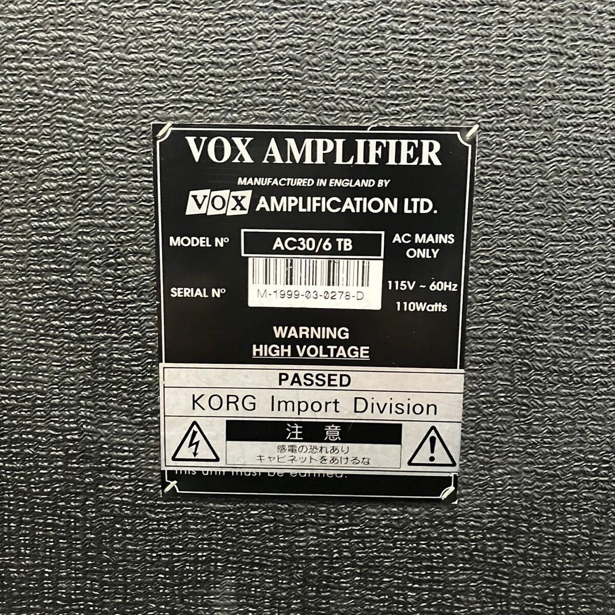 Yahoo!オークション - VOX ヴォックス ギターアンプ AC30/6 TB