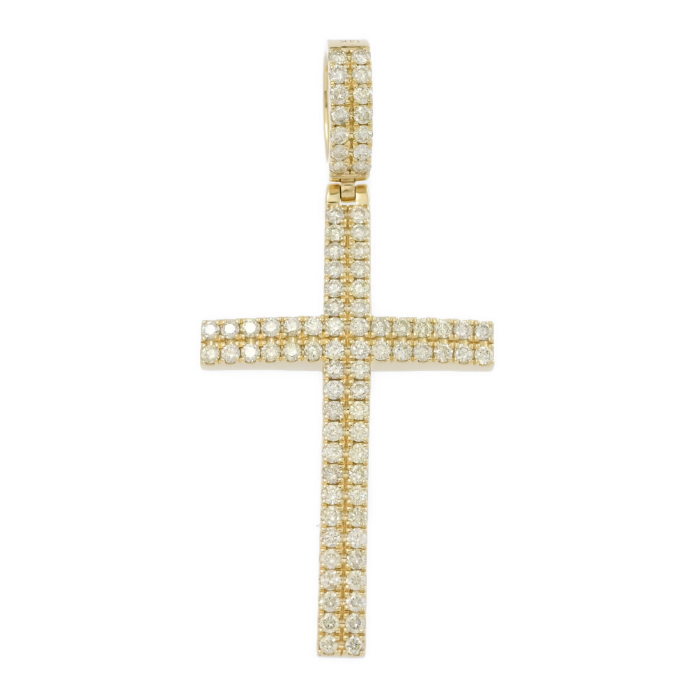 Yahoo!オークション - 1.68ct/クロス 80P・ダイヤモンド ペンダントト...