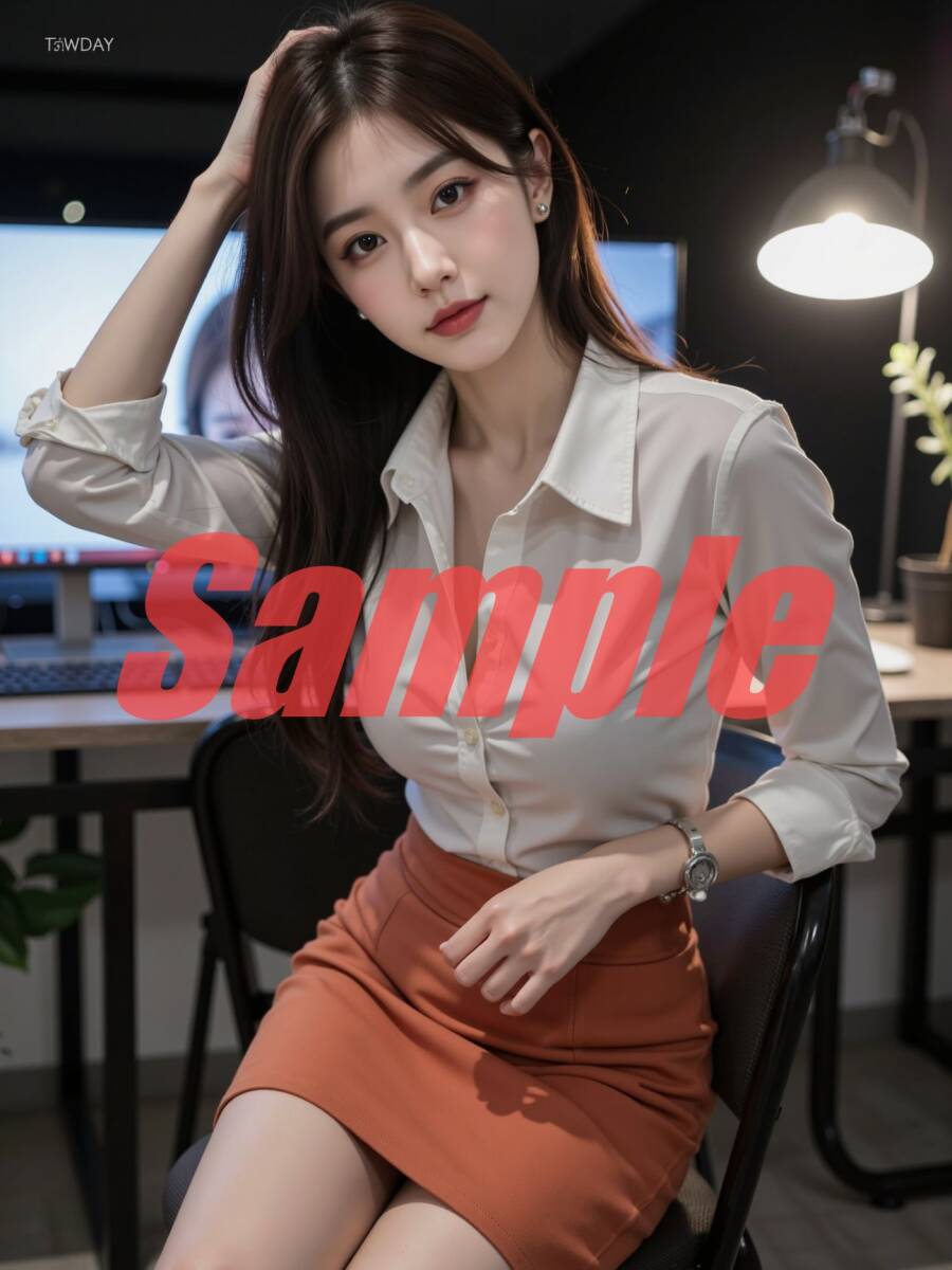 Yahoo!オークション - 【高画質 A4 ポスター】美女 AI イラスト アート...