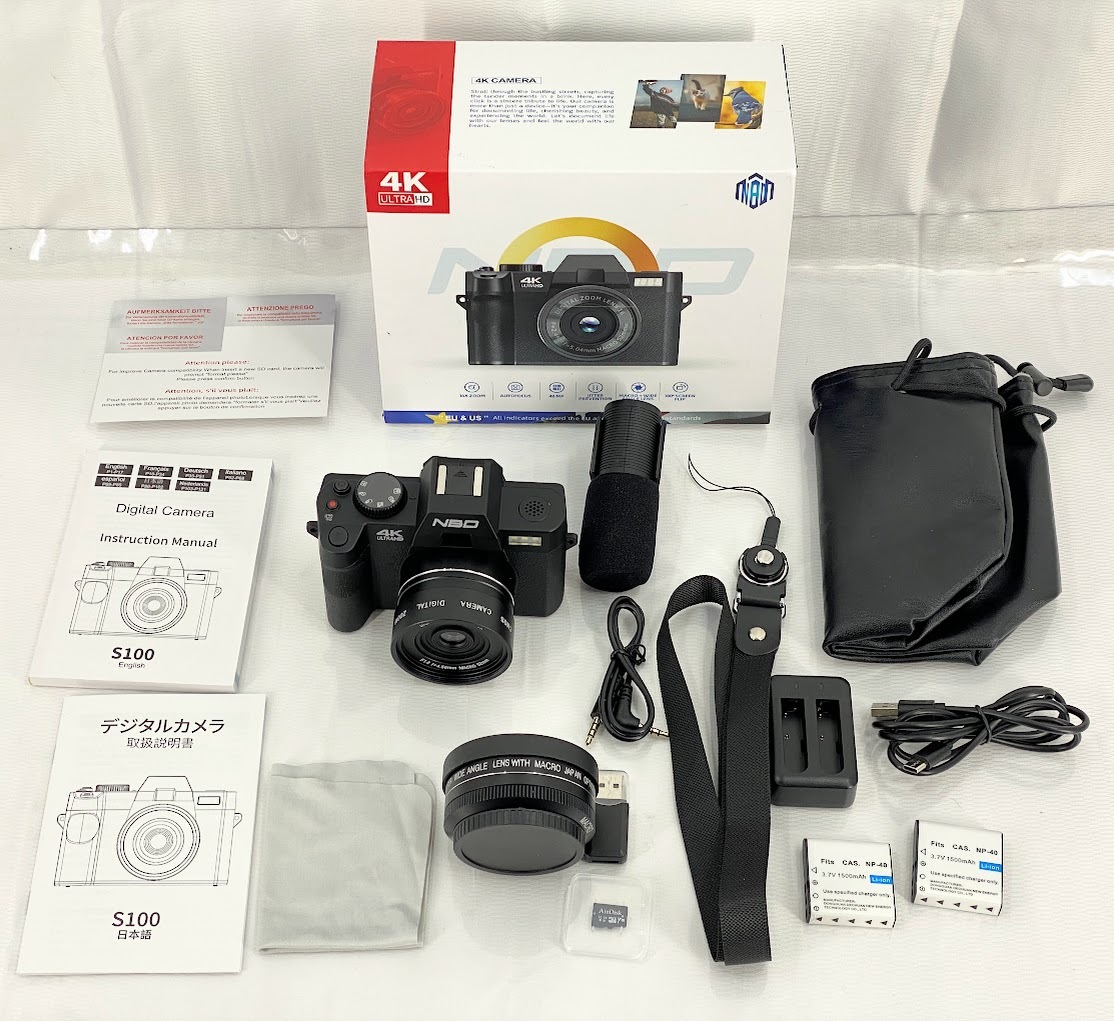1円スタート NBD 4K 4800万画素 60FPSデジタルカメラ マクロ+広角レンズ アプリ制御 16倍ズーム AF 機能付き(コンパクトデジタルカメラ)｜売買されたオークション情報 ...