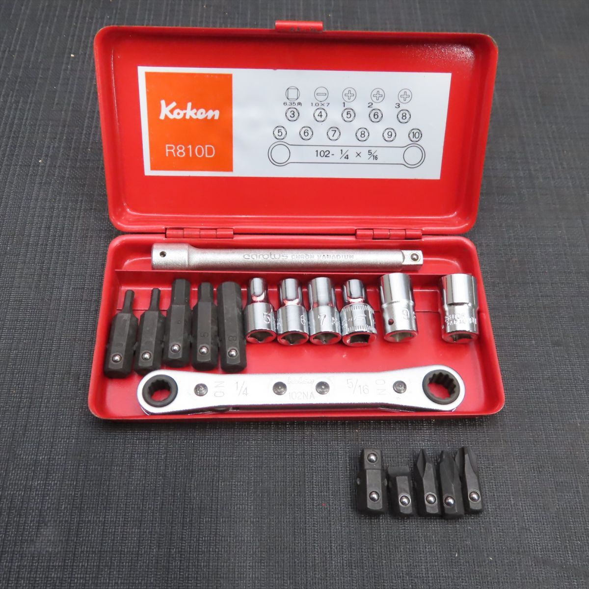 Koken コーケン ラチェットスパナソケットセット R810D 060 HSO-A-020(ソケットレンチ)｜売買されたオークション情報、yahooの商品情報をアーカイブ公開 ...