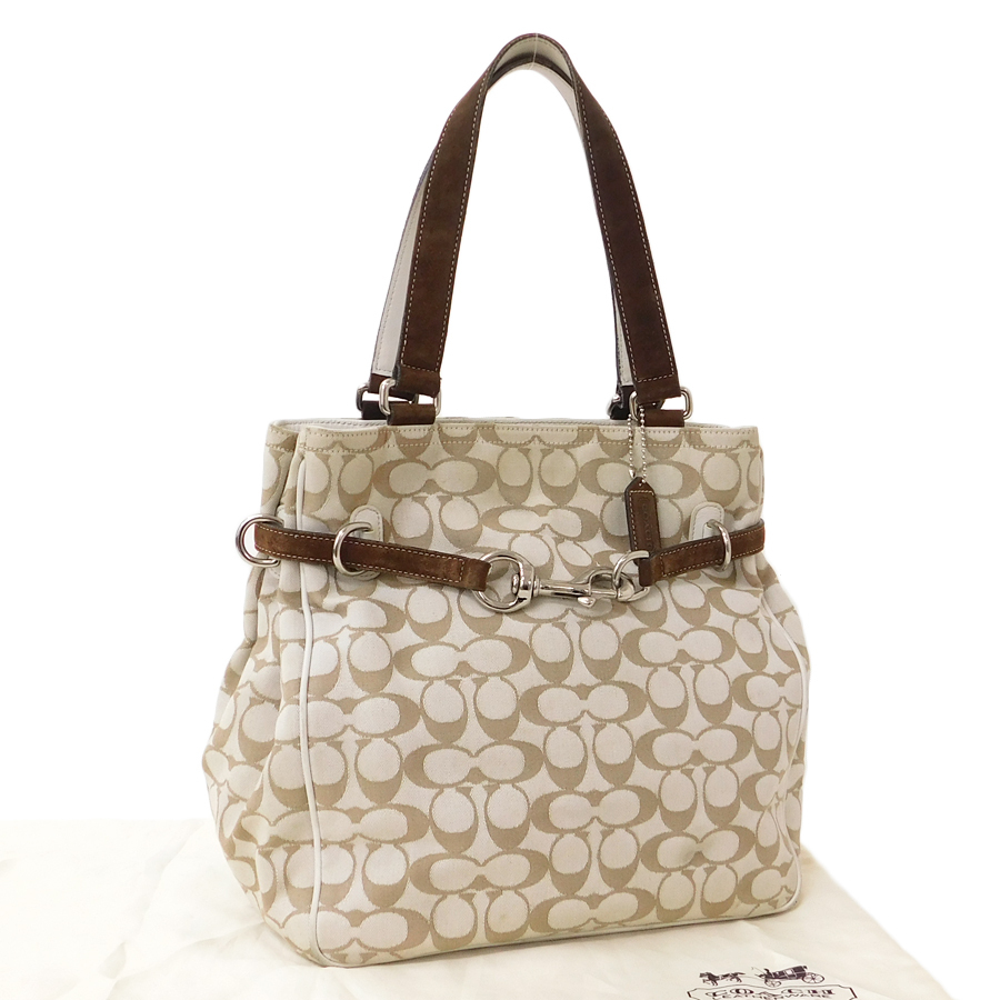 Yahoo!オークション - 1円 コーチ ハンドバッグ 6352 ブラウン系×ダー...