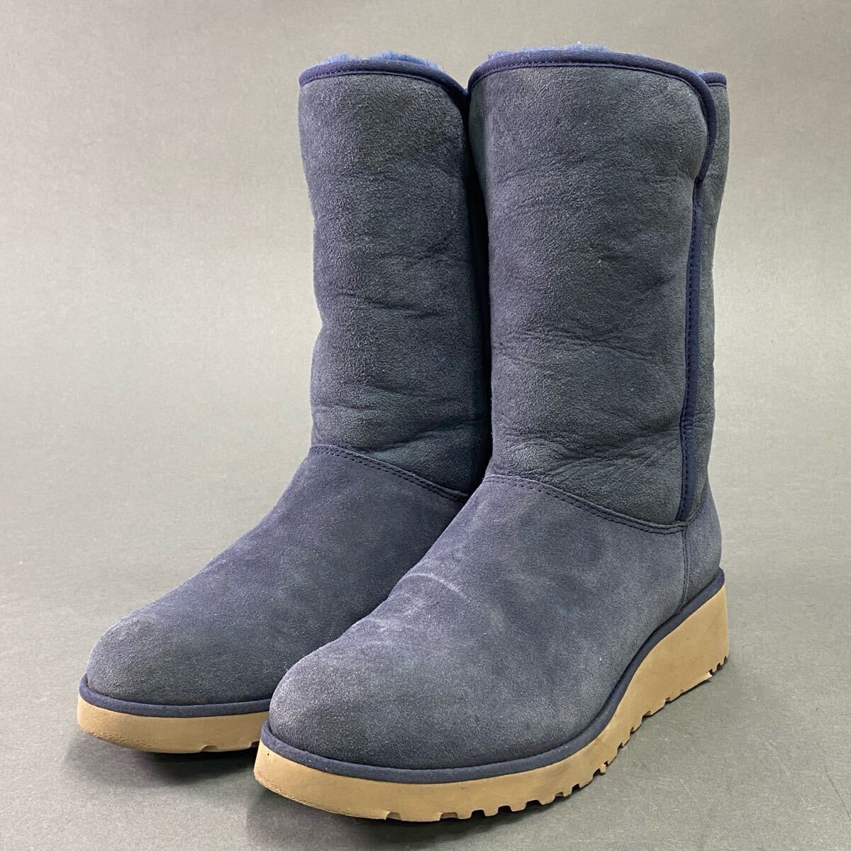 b13 UGG アグ ムートンブーツ AMIE アミ S/N1013428 クラシックブーツ 2way スエード ブルー系 フラットソール 25.5cm メンズ 紳士用(US8)｜売買された ...