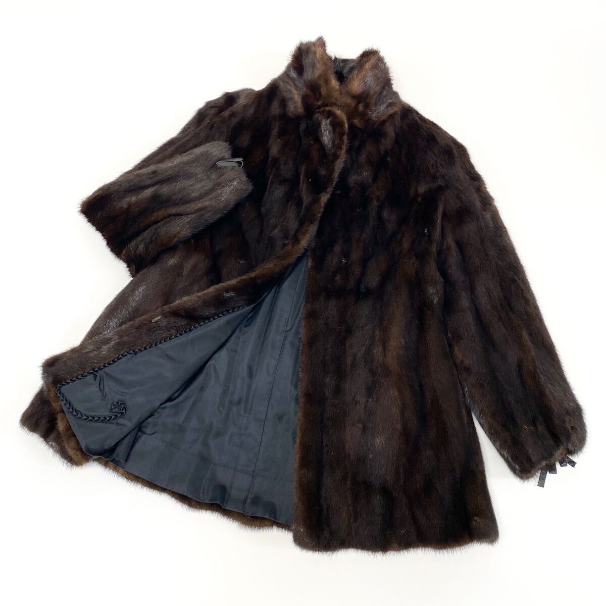 Yahoo!オークション - b28-3 最高級毛皮 デミバフミンク ミンクコート ...