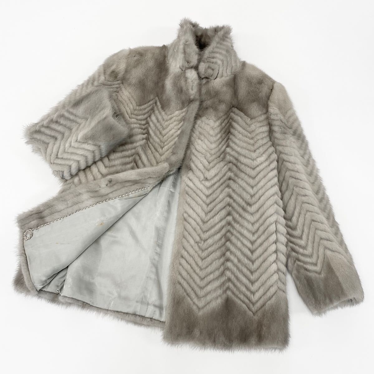 Yahoo!オークション - b28-19 最高級毛皮 サファイアミンク ミンクコー...