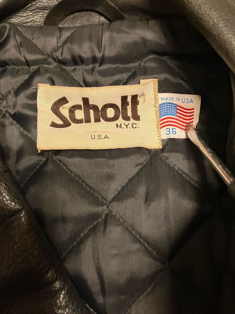 Yahoo!オークション - 希少モデル サイズ36 SCHOTT 518 ダブルライダー...