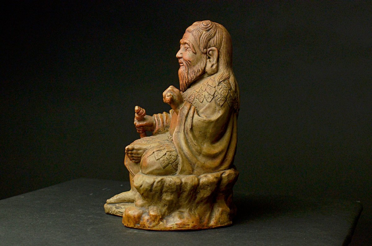 Yahoo!オークション - 【YB】木彫人物像 中国古玩骨董IW12