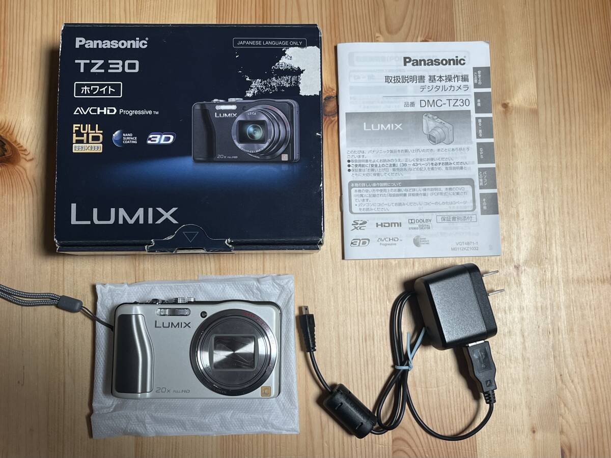 Yahoo!オークション - Panasonic パナソニック LUMIX DMC-TZ30 ホワイ...