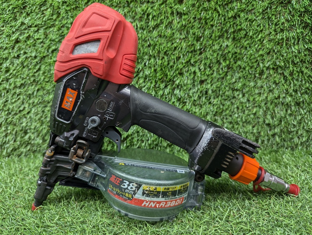 Yahoo!オークション - 中古品 MAX マックス 高圧 38mm 釘打機 コイルネ...