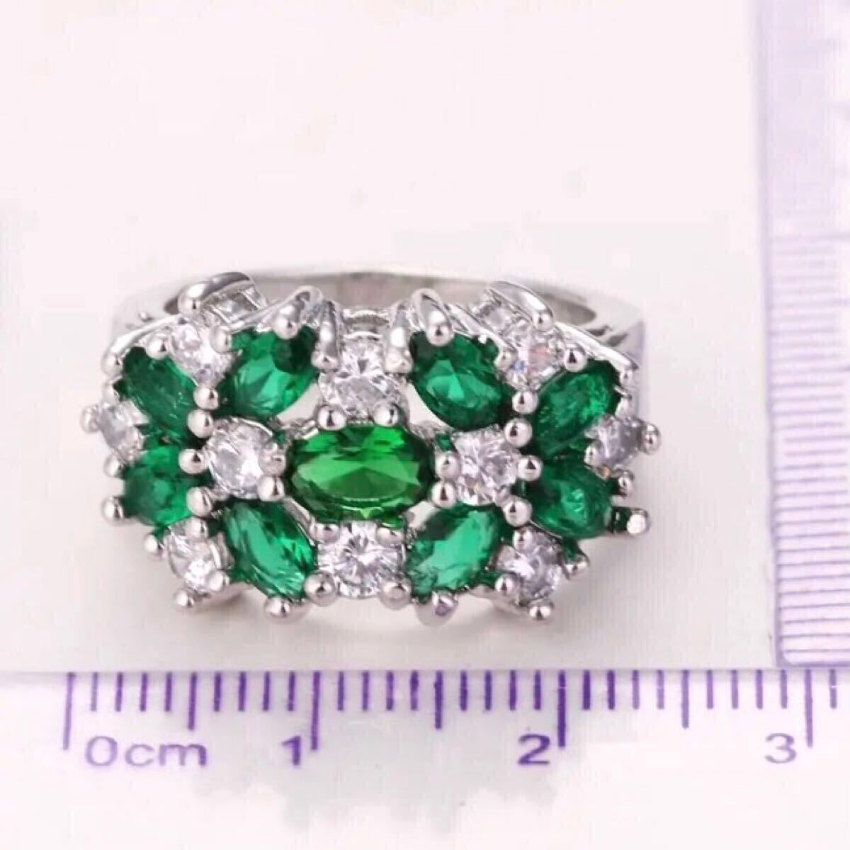 Yahoo!オークション - 新品 16.5号 AAACZ エメラルド ダイヤモンドリン...