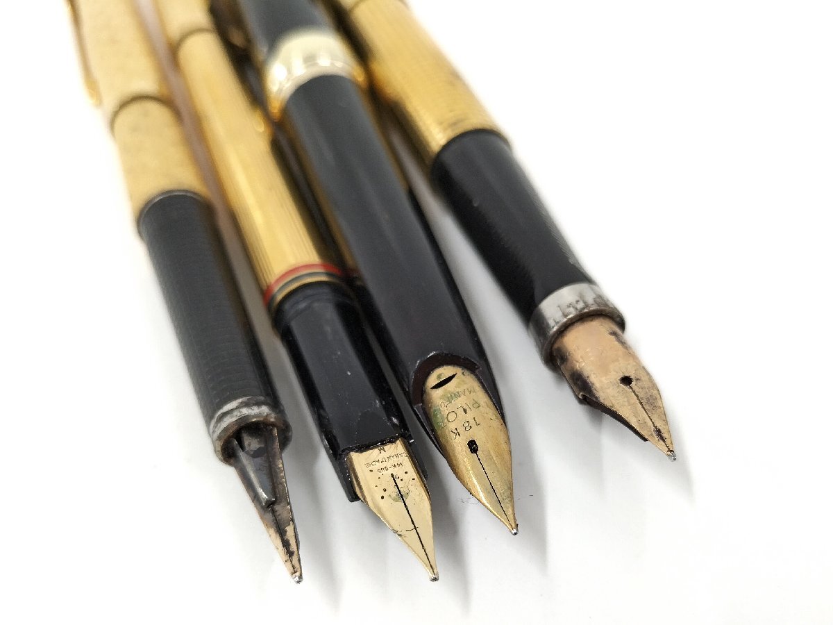 ジャンク 万年筆 9本まとめ パーカー バーバリー パイロット プラチナム ペン先 14K 585 18K 中古[ne]u96｜代購幫