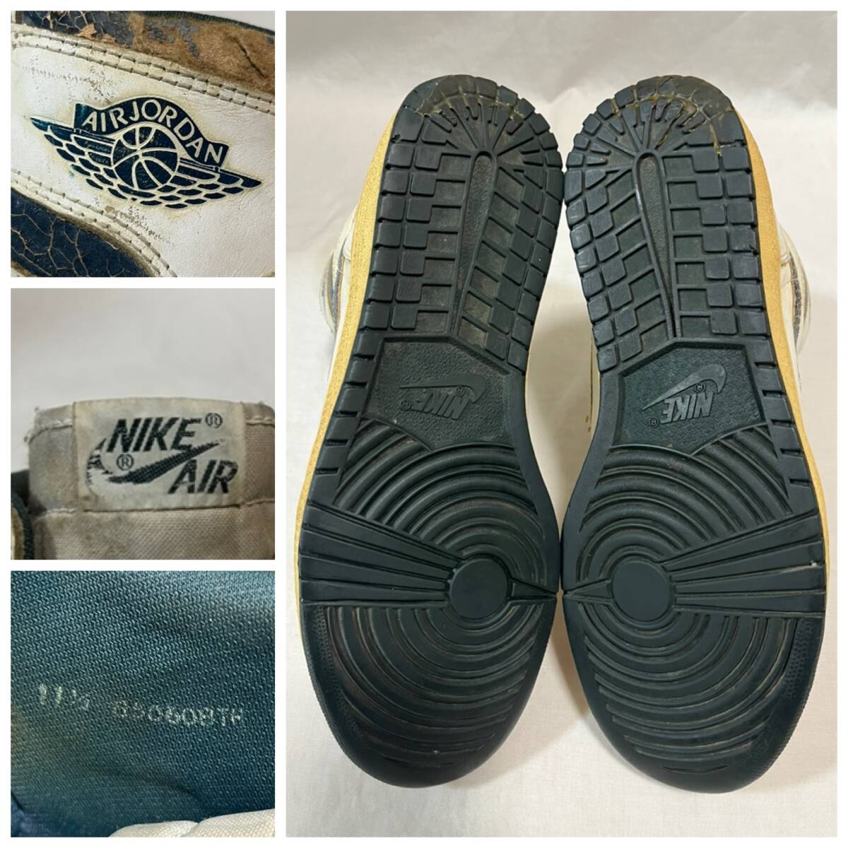 Yahoo!オークション - 1985 85 NIKE AIR JORDAN 1 METALLIC BLUE US11....