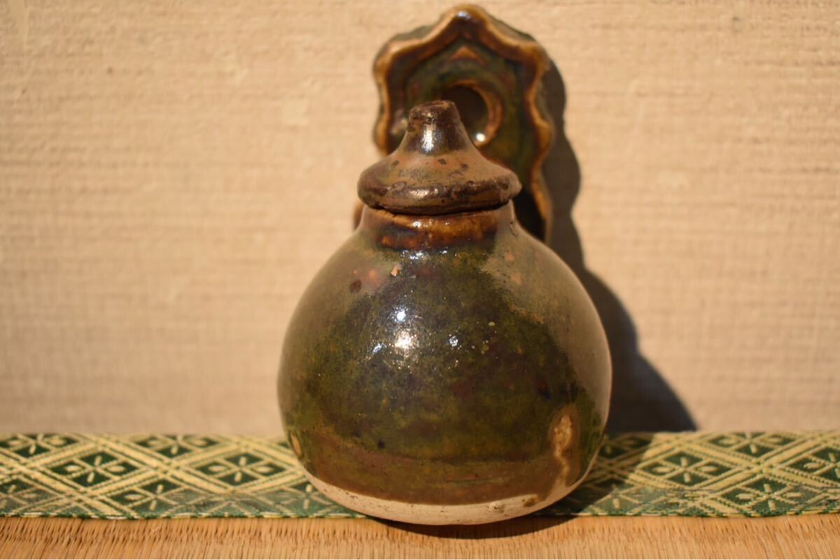 Yahoo!オークション - 【GE】E107【コレクター所蔵品】時代 黒釉灯火器...