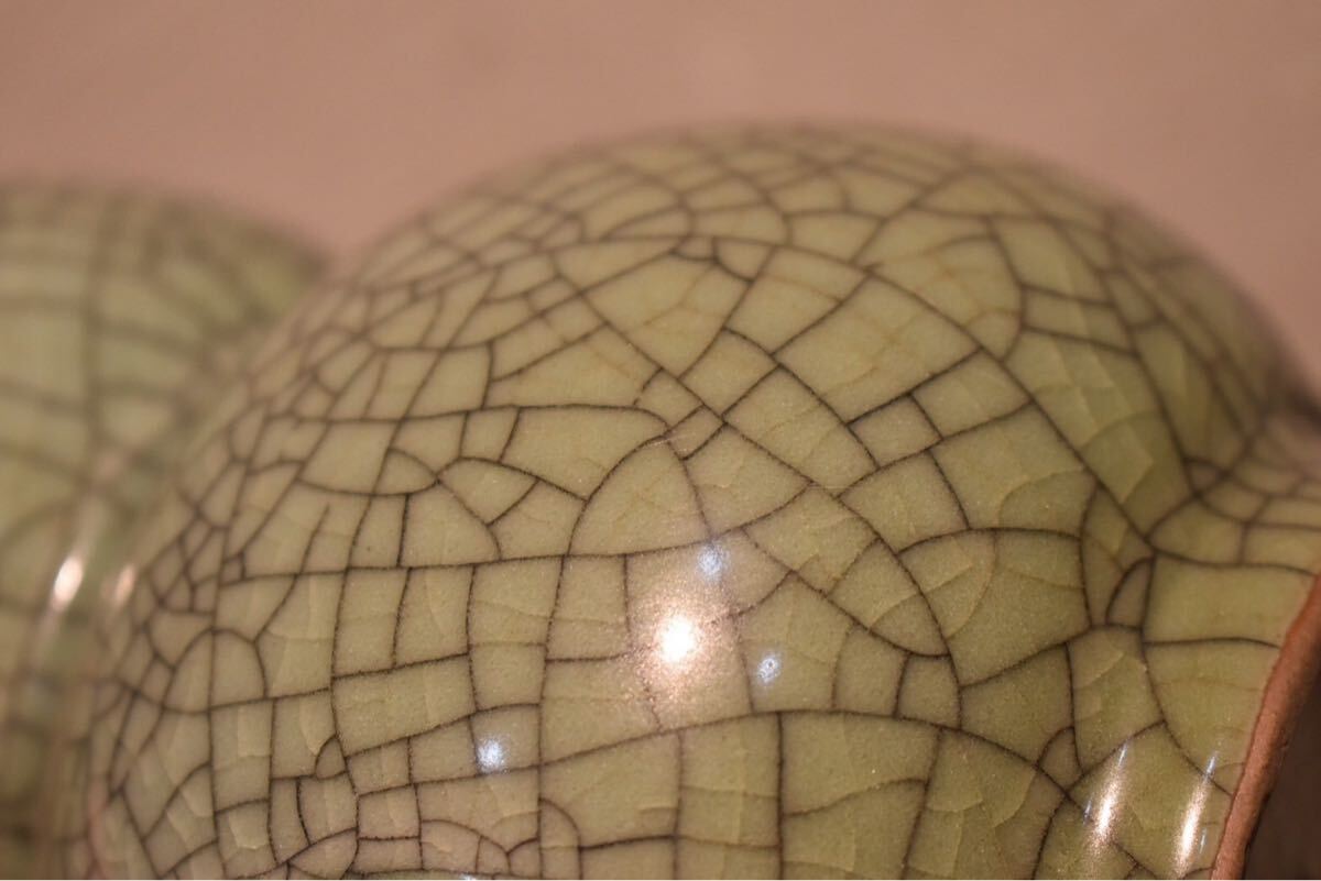 Yahoo!オークション - 【GE】Z122【コレクター所蔵品】時代 哥窯飄形花...