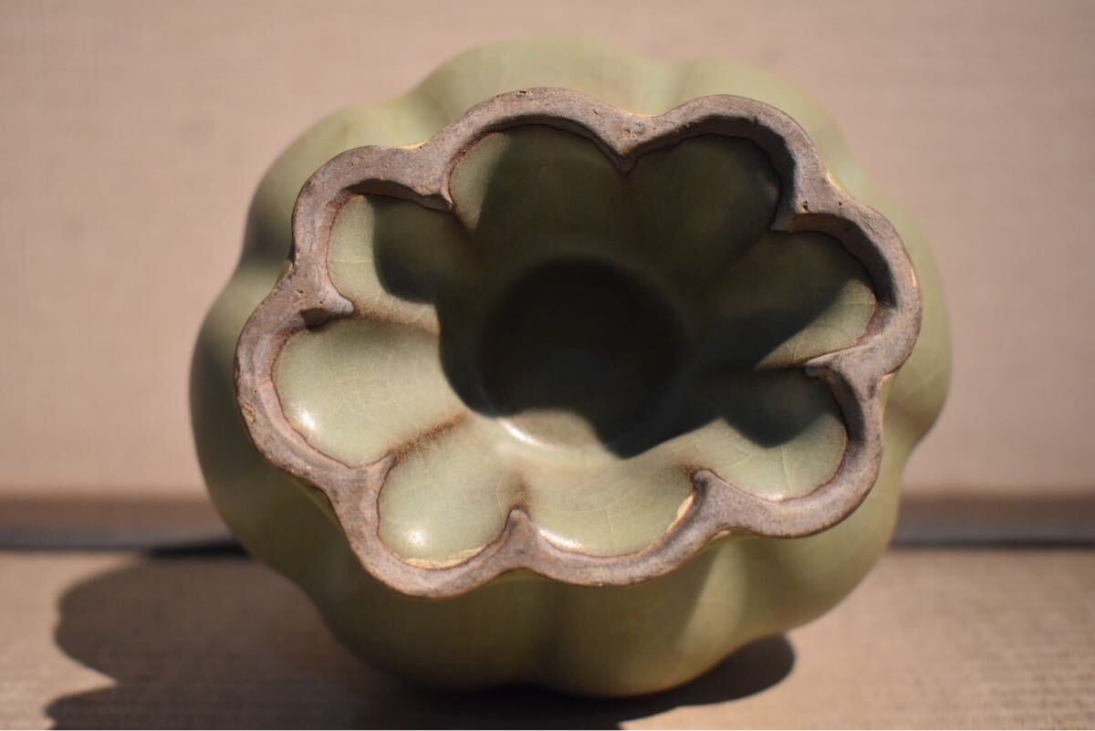 Yahoo!オークション - 【GE】Z123【コレクター所蔵品】時代 青磁花瓶/...